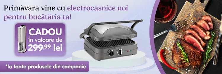 Gratar electric multifunctional Cuisinart gri, GR47BE, 1600W